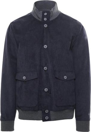 Gran Sasso Homme, Vestes, Bleu, Taille: 2XL Bomber Jacket