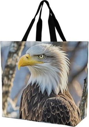 Generic Eagle &Agrave; T&ecirc;te Blanche DAm&eacute;rique Sac Courses L&eacute;ger Tote Bag Grand Sac Fourre-Tout Pour Travail Shopping Universit&eacute;