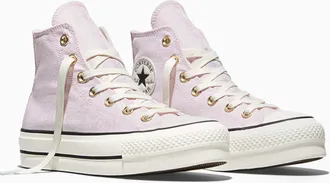 Converse Sneaker CONVERSE CHUCK TAYLOR ALL STAR LIFT PLATFOR, Damen, Gr. 37,5, new found bloom, egret, schwarz, Textil, Schuhe Sneaker