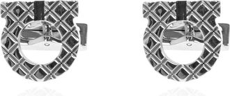 Ferragamo Homme, Accessoires, Gris, Taille: ONE Size Gancini Cufflinks