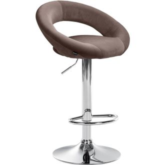 Clp Barhocker Olinda Samt braun chrom