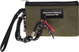 Dsquared2 Heritage Pouch - Homme - Sacs - Vert - Taille: ONE Size