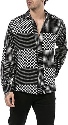 Red Bridge Chemise décontractée pour Hommes Manches Longues Tissu léger Noir L