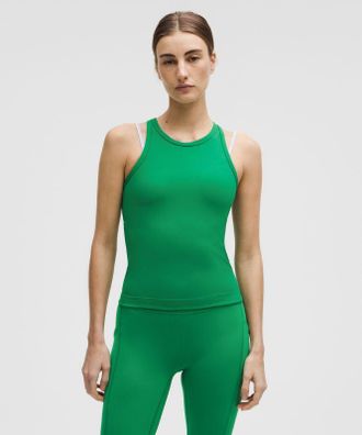lululemon Align Racerback-Tanktop in Taillenlänge für Frauen - Größe 12 in Raceway Green