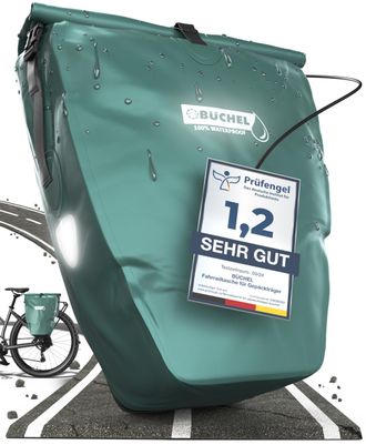 B&uuml;chel Fahrradtasche f&uuml;r Gep&auml;cktr&auml;ger I 25.4 L - 100% Wasserdicht I mit Tragegriff und Schultergurt I fahrradtasche gep&auml;cktr&auml;ger, gep&auml;cktr&auml;gertasche, fahrrad
