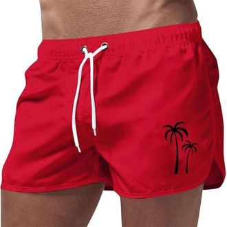 Generic Short de bain pour homme - Short de plage d&eacute;t&eacute; - S&eacute;chage rapide - Short de bain pour homme, Rouge, XXL