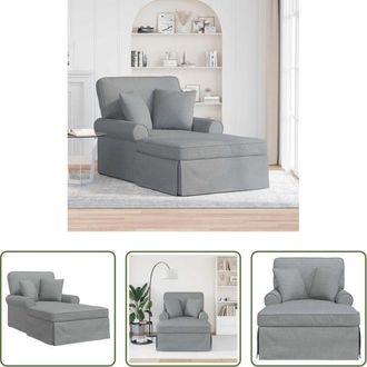vidaXL vidaXL Stoff - Chaise Lounge mit Rock mit Kissen 3 pcs Hellgrau Stoff
