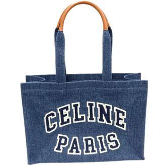 Celine Sac &agrave; bandouli&egrave;re en denim Pre-owned - Femme - Pre-owned - Bleu - Taille: ONE Size