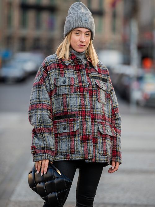 sur-chemise à carreaux
