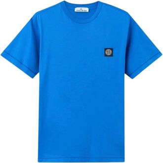 Stone Island Homme, Tops, Bleu, Taille: XL Compass logo T-Shirt
