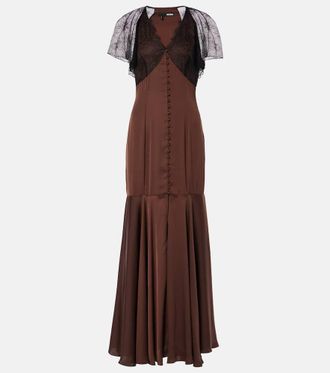 Rotate Robe longue Mae à dentelle