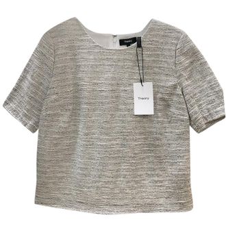 Theory Thaymes Tweed Zip Shell Top Size L