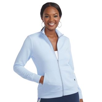 Skechers Go Walk Everywhere Full Zip Hoodless W3JA261-BLSL, Women Sweatshirts, Blue, L EU