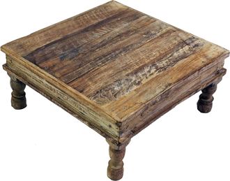 Guru Shop Kleiner Tisch, Blumenbank, Kaffeetisch, Beistelltisch, Couchtisch - Modell 17, 15x34x34 cm