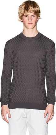 A|X Armani Exchange Pullover f&uuml;r Herren, Texturierter Strick (M&ouml;ven-Grau)