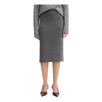 Simona Corsellini Verzierter Midirock - - Skirts - Damen - Grau - L