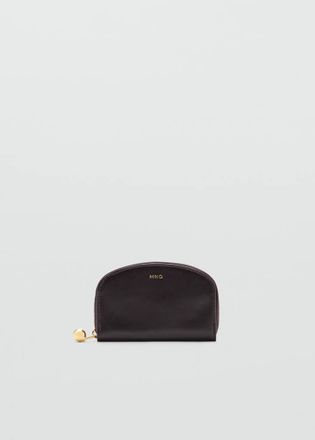Mango Portefeuille moyen avec mini perles chocolat - Femme - Taille unique - MANGO