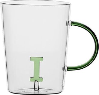 La Porcellana Bianca Tasse Buchstabe I aus Borosilikatglas, Fassungsvermögen 400 ml, Kollektion Allalettera