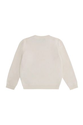 Versace Boys Wool-Blend Crew-Neck Sweater Ivory Polyamide