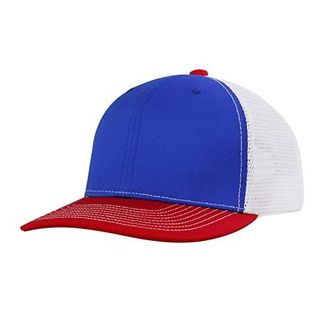 Generic Casquette de baseball &agrave; profil moyen unisexe en maille casquette casquette visi&egrave;re casquette de baseball A, bleu, Taille unique