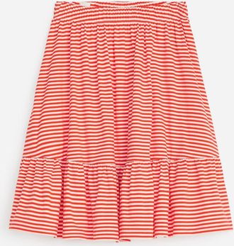 Arket Volantrock Aus Jersey -Rot