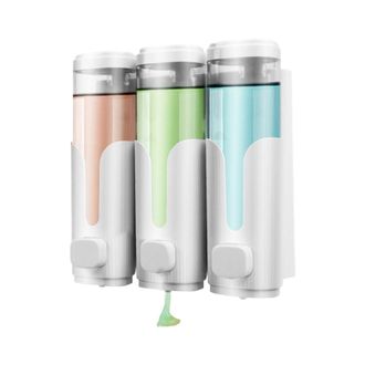 Generico Wandseifenspender: Manueller Fl&uuml;ssigkeitsspender, gro&szlig;es &Ouml;ffnungsdesign, nachf&uuml;llbare Beh&auml;lter, Installation ohne Bohren, Badezimmer, K&uuml;che, Apartment