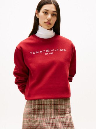 Tommy Hilfiger Sweatshirt MDRN REG CORP LOGO C-NK SWTSHRT mit Logoschriftzug