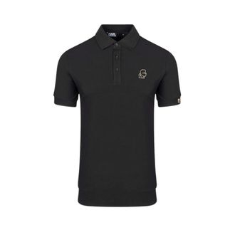 Karl Lagerfeld Homme, Tops, Noir, Taille: 3XL Logo Polo