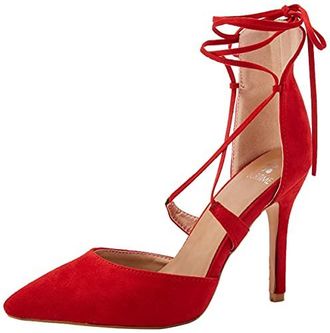 For Time Chaussures &agrave; Talon pour Femme - Rouge - Rouge, 39 EU EU