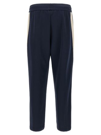 Palm Angels Striped Polyester Joggers - Navy