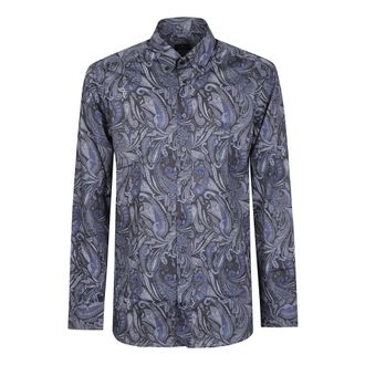 Etro Homme, Chemises, Multicolore, Taille: 2XL Chemise boutonn&eacute;e &agrave; logo Roma &agrave; manches longues
