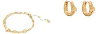 Kate Spade New York So Spade Bracelet et Huggies Doré