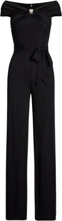 Ralph Lauren Femme, Combinaisons et Ensembles, Noir, Taille: 34 FR Dashna Belted Jersey Jumpsuit