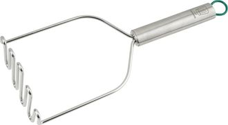 Fackelmann Chefkoch trifft Fackelmann - Premium Kartoffelstampfer aus hochwertigem Edelstahl, ergonomischer Griff, Hitzebest&auml;ndig bis 230&deg;C, sp&uuml;lmaschinengeeigne