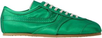 Dries Van Noten Femme, Chaussures, Vert, Taille: 40 EU Baskets basses en satin