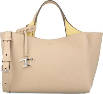 Tod's Femme, Sacs, Beige, Taille: ONE Size Logo Handbag