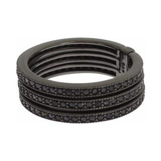 Nialaya Femme, Accessoires, Noir, Taille: 50 MM Bagues