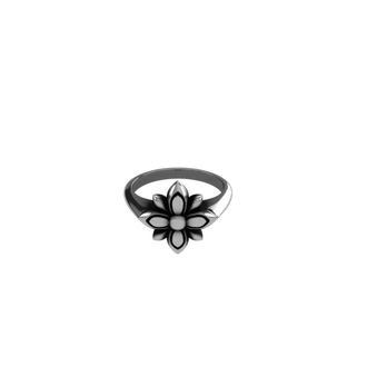 John Richmond Ring mit Blumenmuster - - Accessories - Damen - Grau - ONE SIZE