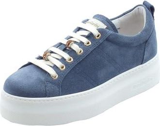 Nero Giardini E615310D Velour Avio Baskets de sport pour femme en nubuck compens&eacute;e moyenne, avio, 37 EU