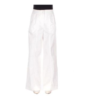Max Mara Femme, Pantalons, Blanc, Taille: 40 FR Wide Pantalons