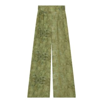 Cortana Amina- Seidenhose im Amantis-Print- - - Trousers - Damen - Gr&uuml;n - L