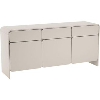 Selsey Selsey - Buffet 3 portes avec 3 tiroirs gris cachemire - Dimensions 156 x 72,5 x 39 cm - Mat&eacute;riaux robustes avec bords arrondis - Syst&egrave;me Soft-Close
