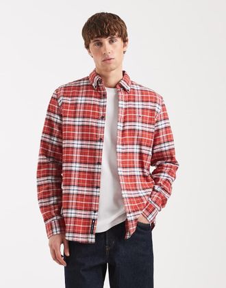 Tommy Jeans Kariertes Flanellhemd in Rot