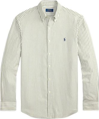 Polo Ralph Lauren Homme, Chemises, Vert, Taille: S Chemise Broadcloth Ray&eacute;e Coupe Personnalis&eacute;e