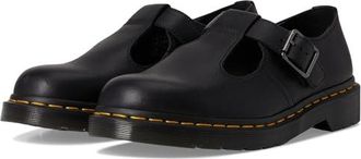 Dr. Martens Chaussures plates Polley Mary Jane pour femme, Ambassadeur noir, 41 EU