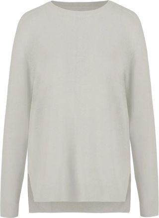 Bomboogie Femme, Pulls, Blanc, Taille: 44 FR Pull ras du cou en lin