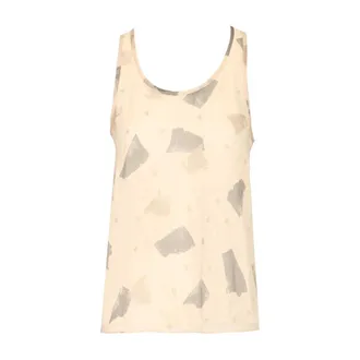 Emporio Armani Reines Seiden-Krepon-Top - - Tops - Damen - Beige - S