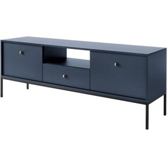 Selsey Selsey MONNE - TV-Schrank TV-M&ouml;bel im Vintage-Stil, Dunkelblau, 153 cm breit