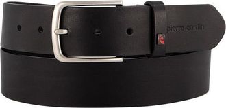 Pierre Cardin Herren Gürtel schwarz Glattleder