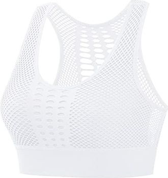 Generic Soutien-gorge 2026 pour femme - Respirant et r&eacute;sistant aux chocs - Pour la course &agrave; pied, les r&eacute;unions - Pour le sport, le yoga, le fitness, blanc, XX
